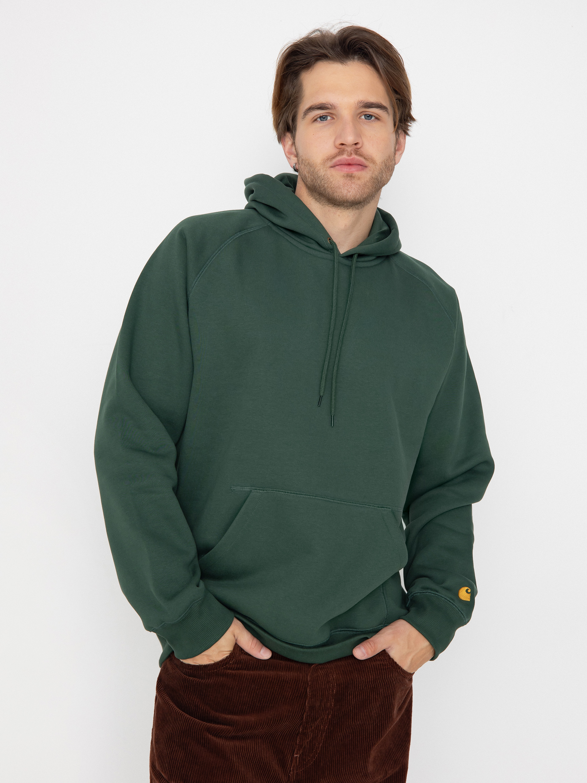 Худі Carhartt WIP Chase HD - зелений (sycamore tree/gold)